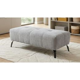 OTTO home Hocker &raquo;Viborg 121 x 63 cm, mit Steppungen, elegant, modern&laquo; pflegeleichter Bezug, extra hohe F&uuml;&szlig;e - passend f&uuml;r Saugroboter! grau 100% 