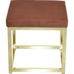 Inosign Sitzhocker 1 Stk. tlg. braun B/H/T: 45cm x 45cm x 45cm, Samtstruktur