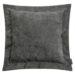 MAGMA Dekokissen &raquo;ARLO Flatterkissen&laquo; Elegantes Zierkissen mit samtiger Struktur und zeitlosem Design grau Chenille, Faserb&auml;llchen (Polyester), Polyester B/