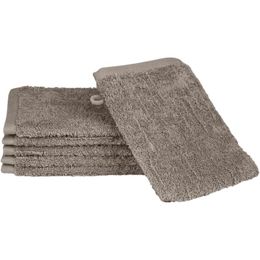 Ross Waschhandschuh &raquo;Premium&laquo; 100% Baumwolle grau Frottier B/L: 16cmx22cm, 6 Stk.