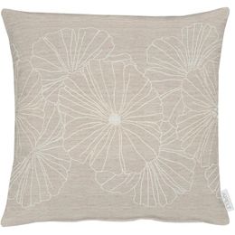 Apelt Dekokissen &raquo;8027&laquo; Kissenh&uuml;lle mit F&uuml;llung, 1 St&uuml;ck grau Baumwolle, Polyester B/L: 45cm x 45cm, 1 Stk.