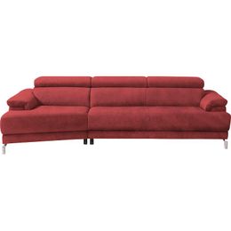 Egoitaliano Ecksofa &raquo;Soul, extravagantes Designsofa, Megasofa, super bequem, tolle Details&laquo; mit Trapez-Abschlu&szlig;element, inkl verstellbarer Kopfteile rot Luxus-