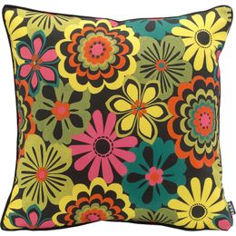 HOCK Dekokissen &raquo;Luciana&laquo; in Blumen-Optik, Kissenh&uuml;lle mit F&uuml;llung, 1 St&uuml;ck bunt Polyacryl B/L: 50cm x 50cm, 1 Stk.