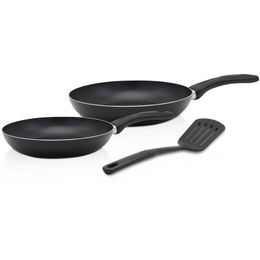 Kr&uuml;ger Pfannen-Set &raquo;Aluminium Pfannen-Set DELPHI 3 tlg. (20 + 28 cm und Pfannenwender)&laquo; Aluminium Set, 1x Bratpfanne &Oslash; 20 cm (H. 4,3 cm), 1x Bratpfanne &Oslash; 28 