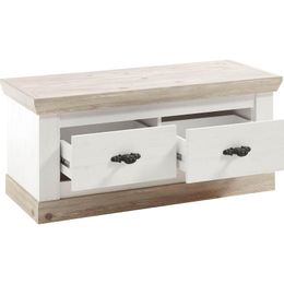 Home Affaire Sitzbank &raquo;Florenz&laquo; Breite ca. 107 cm wei&szlig; Holzwerkstoff, Metall B/H/T: 107cm x 51cm x 45cm, ohne Kissen