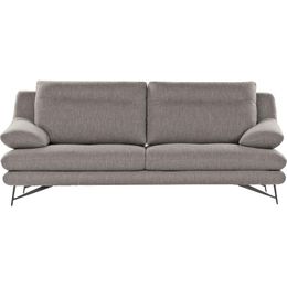 Calia italia 3-Sitzer &raquo;Cezanne modern, elegant und bequem, aufwendige Detailverarbeitung&laquo; wahlweise mit Sitztiefenverstellung grau B/H/T: 215cm x 90cm
