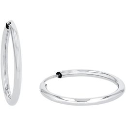 Amor Damen Paar Creolen &raquo;2013860&laquo; wei&szlig; Wei&szlig;gold 375