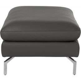 Calia italia Hocker &raquo;Dave mit edlem Metallfu&szlig;, B/T 95/68cm&laquo; grau B/H/T: 95cm x 42cm x 68cm, Leder BULL