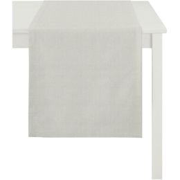 Apelt Tischl&auml;ufer &raquo;Arizona, Uni-Basic&laquo; Leinenoptik grau Leinen, Polyester B/L: 44cm x 140cm, 1 Stk., rechteckig