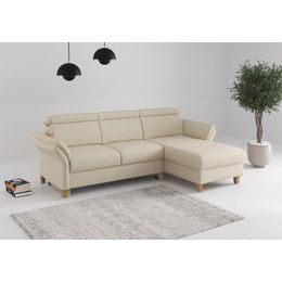 OTTO home Ecksofa &raquo;Glendale, L-Form&laquo; inkl. Kopfteilverstellung, wahlweise mit Vorziehsitz und Bettkasten 100% Polyester B/H/T: 253cm x 84cm x 166cm, 
