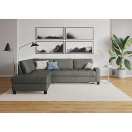DOMO collection Ecksofa &raquo;Florentina zeitlos und elegant, Sitzn&auml;hte als Designelement, L-Form&laquo; wahlweise mit Bettfunktion, mit Kontrastnaht, 