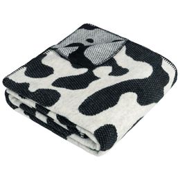 Ibena Wohndecke &raquo;Faro&laquo; Ausdrucksstarkes Animal-Muster als moderner Blickfang schwarz-wei&szlig; Baumwolle, Polyacryl, Polyester B/L: 150cm x 200cm