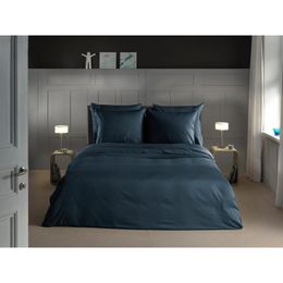 Bettw&auml;sche &raquo;Banda&laquo; 2 Stk. hochwertiges Mako-Satin, Streifen Satin, Bettw&auml;sche ab 135x200 cm. blau Mako-Satin, Obermaterial: 100% Baumwolle B/L: 155cm 