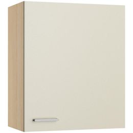 KOCHSTATION H&auml;ngeschrank &raquo;KS-Lucy&laquo; Breite 60 cm, mit 1 T&uuml;r, 2 Einlegeb&ouml;den, Soft-Close beige Eiche hell, B/H/T: 60cm x 70,4cm x 34,6cm, T&uuml;ren: 1 Stk.