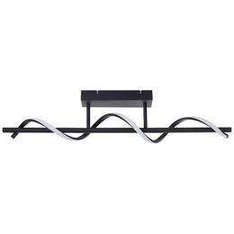 Brilliant LED Deckenleuchte &raquo;Eunice&laquo; 1 Stk. Neutralwei&szlig; 80 cm Breite, 2600 lm, 4000 K, Metall, matt Schwarz schwarz H: 16cm, 1 Stk.
