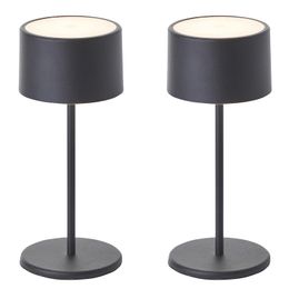 OTTO home Tischleuchte &raquo;Dreell, Akkuleuchte&laquo; LED-Modul 2 Stk. Warmwei&szlig; 2er Set, 210 lm, Touchdimmer, 3000 K, H 21 cm schwarz 1, &Oslash; 9cm H: 21cm, 2 Stk.