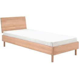 Vipack Einzelbett &raquo;Forrest, mit oder ohne Polsterkopfteil, in modernem Design&laquo; Liegefl&auml;che 90x200 cm inkl. Massivholz Rolllattenrost, wahlweise in Buche oder
