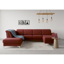 Sit & More sit&more Wohnlandschaft &raquo;Sinatra U-Form&laquo; optional mit Kopfteilverstellung und Armteilfunktion etc. rot 100% Polyester B/H/T: 326cm x 85cm x 220cm, 