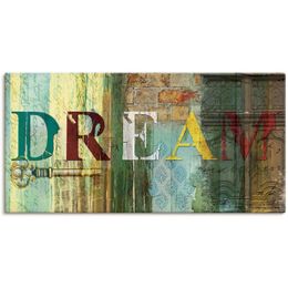 Artland Wandbild &raquo;Traum&laquo; Spr&uuml;che & Texte 1 Stk. tlg. als Leinwandbild, Poster in verschied. Gr&ouml;&szlig;en bunt Leinwand B/H/T: 100cm x 50cm, Leinwandbild Spr&uuml;che & 