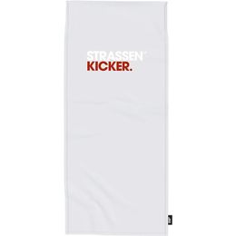 Quelle Sporthandtuch &raquo;Stra&szlig;enkicker&laquo; mit dekorativem "Stra&szlig;enkicker" Schriftzug grau Microfaser, Obermaterial: 100% Polyester B/L: 50cmx110cm, 1 Stk., 