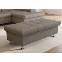 DOMO collection Hocker &raquo;FRANZI, elegant, komfortabel&laquo; inklusive Stauraum braun 100% Polyester B/H/T: 136cm x 43cm x 64cm, Webstoff fein