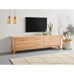 VOGL M&ouml;belfabrik Lowboard &raquo;1237&laquo; Massivholzfront, Breite ca. 211 cm, mit Softclose Funktion braun Holzwerkstoff, Massivholz B/H/T: 211cm x 55cm x 42cm