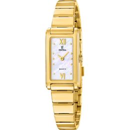 Festina Damen Quarzuhr &raquo;Mademoiselle&laquo; Armbanduhr, Damenuhr, Edelstahlarmband, analog gold Einheitsgr&ouml;&szlig;e
