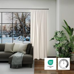 Neutex for you! Vorhang &raquo;Inuit&laquo; Kr&auml;uselband 1 Stk. tlg. HxB: 245x145 beige Polyacryl, Polyester 245cm, Kr&auml;uselband, 145cm