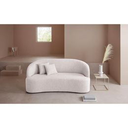 LeGer Home by Lena Gercke 3-Sitzer &raquo;Dilara&laquo; gerundete R&uuml;ckenlehne und Front, in 3 Bezugsqualit&auml;ten beige Struktur fein 100% Polyester);Samtoptik (100%