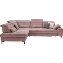 set one by Musterring Ecksofa &raquo;SO 3400 Sitzh&ouml;he 47cm oder 49cm, Sitztiefe verstellbar, B/T 317/220 cm&laquo; Kaltschaumpolsterung, Flachgewebe, whlw. mit 