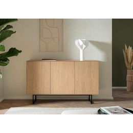 Home Affaire Sideboard &raquo;Lund, moderner Schrank, Kommode mit Kufengestell&laquo; optisch d&uuml;nner Oberboden, hochwertige Optik, ausreichend Stauraum beige 