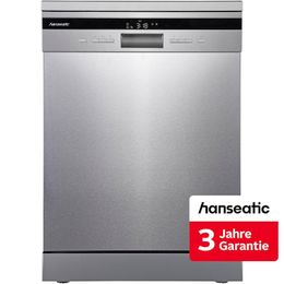 Hanseatic Standgeschirrsp&uuml;ler &raquo;HG6085C14T7635EI&laquo; 14 Ma&szlig;gedecke inkl. 3 Jahre Herstellergarantie silber Startzeitvorwahl erm&ouml;glicht dir, den Sp&uuml;lbeginn 