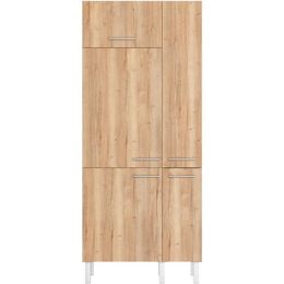 Optifit K&uuml;che &raquo;Lilly&laquo; Breite 90 cm, wahlweise mit E-Ger&auml;t braun B/H/T: 90cm x 211,8cm x 58,4cm,mit E-Ger&auml;t