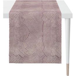 Apelt Tischl&auml;ufer &raquo;5470&laquo; grafische Linen / Uni lila Baumwolle, Polyester B/L: 140cm x 48cm, 1 Stk., rechteckig