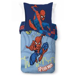 MARVEL Kinderbettw&auml;sche &raquo; Spiderman Bettbezug-Set 135x200 cm + Kissenbezug 80x80 cm&laquo; 2 tlg. 100 % Baumwolle, maschinenwaschbar, wendbar blau Washed 