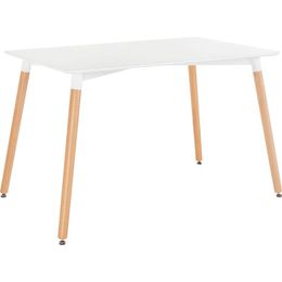 PAROLI Esstisch wei&szlig; B/H/T: 140cm x 76cm