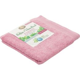 G&ouml;zze Handt&uuml;cher &raquo;Uni Recycelt&laquo; im Set, Uni Farben, 100% recycelten Materialien rosa Frottier, Obermaterial: 65% Baumwolle, 35% Polyester B/L: 50cmx100cm, 2
