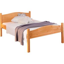 Home Affaire Massivholzbett &raquo;Bolton&laquo; aus massivem Kiefernholz, in unterschiedlichen Gr&ouml;&szlig;en und Farben beige Liegefl&auml;che L&auml;nge B: 200cm x 90cm, H&ouml;he 