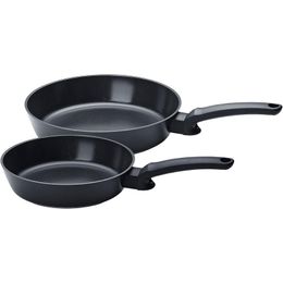 Fissler Pfannen-Set &raquo;Ceratal Evo Comfort&laquo; Aluminium Set, 1x Bratpfanne 24 cm + 1x Bratpfanne 28 cm, 2-teiliges Keramikpfannen-Set schwarz Einheitsgr&ouml;&szlig;e
