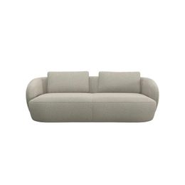 FLEXLUX 3-Sitzer &raquo;Torino, rund und bequem, Couch, Dreisitzer&laquo; Modernes, organisches Sofa-Design, Kaltschaum, Wellenunterfederung beige 100% Polyester 