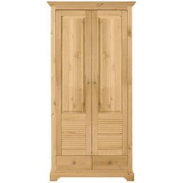 OTTO home Garderobenschrank &raquo;Ayanna, Dielenschrank, Kleiderschrank, Schrank&laquo; Breite 94 cm, 2-t&uuml;rig, aus massiver Kiefer, FSC beige B/H/T: 94cm x 183cm