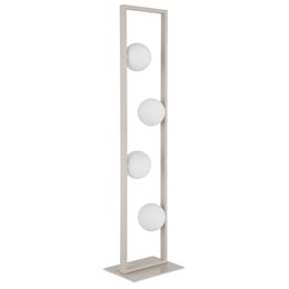 NOWA Stehlampe &raquo;NANDA&laquo; G9 1 Stk. Stehleuchte,Sand,Wohnraum,Schlafzimmer,Glaskugel opal,Flur,modern beige 4, &Oslash; 12cm H: 110cm, 1 Stk.