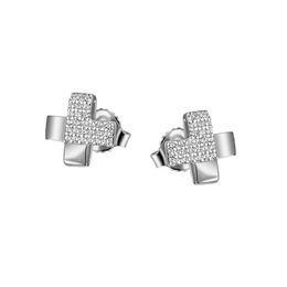 Firetti Damen Paar Ohrstecker &raquo;Schmuck Geschenk Silber 925 Ohrschmuck Kreuz&laquo; mit Zirkonia (synth.) bunt Silber 925 (Sterlingsilber)