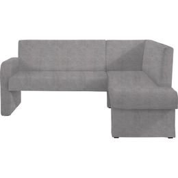 Home Affaire Eckbank &raquo;Umag&laquo; Sitz und R&uuml;cken gepolstert, verschiedene Qualit&auml;ten grau Holzwerkstoff, Massivholz, Polyester B/H/T: 190cm x 89cm x 140cm,