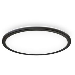 B.K.LICHT Panel LED-Modul 1 Stk. Neutralwei&szlig; Deckenleuchte, 22 Watt, ultra-flach, indirektes Licht, neutralwei&szlig; schwarz 1, &Oslash; 42cm H: 2,9cm, 1 Stk.