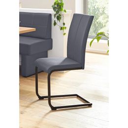 Home Affaire Freischwinger &raquo;Nils&laquo; (Set) 2 Stk.Stuhl belastbar bis 120 Kg, Gestell Metall im Chrom-Look oder Schwarz grau Holzwerkstoff, Metall, 