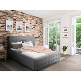 Home Affaire Polsterbett &raquo;Vaine&laquo; in 5 Breiten, auch in L&auml;nge 220 cm, incl. Roll-Lattenrost silber Samtoptik (100% Polyester) Liegefl&auml;che L&auml;nge B: 