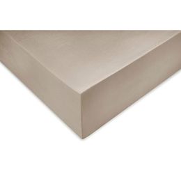 ZO HOME Spannbettlaken &raquo;Satinado&laquo; Laken aus 100% Baumwolle, hochwertiges Mako-Satin, Betttuch ab 90x200 beige Mako-Satin, Obermaterial: 100% Baumwolle