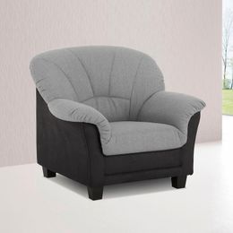 Home Affaire Sessel &raquo;CAMELITA Breite 93 cm, bequeme Armlehnen&laquo; bequem, im Landhausstil! silber MELROSE /Struktur (100% Polyester);Echtleder mit 