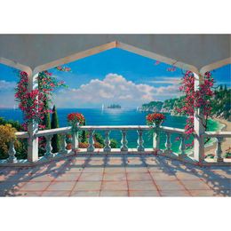 papermoon Fototapete &raquo;Villa&laquo; matt bunt Vlies B/L: 3,5m x 2,6m